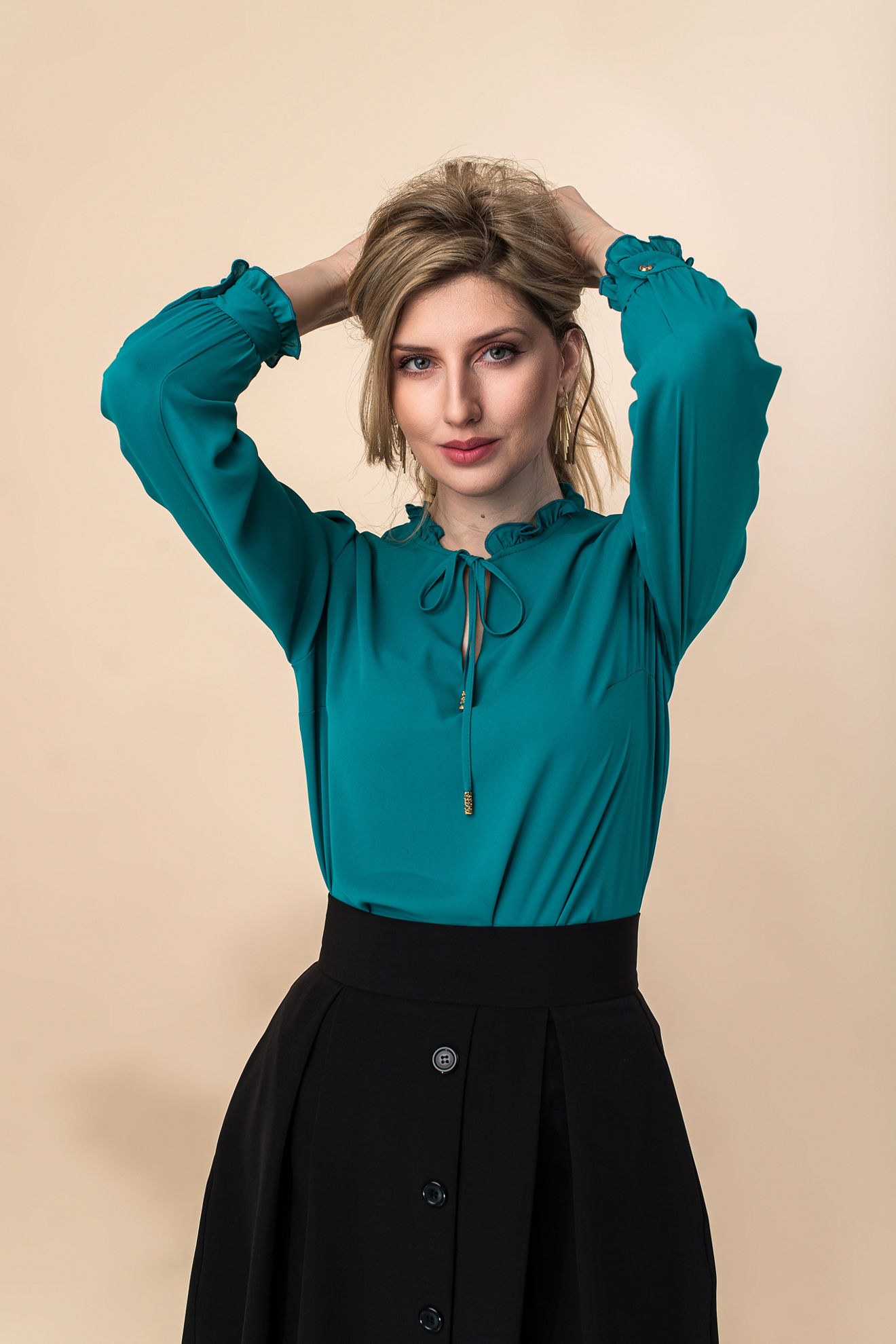 Valerio | Magazin online de fashion. Bluza Riana Turcoaz