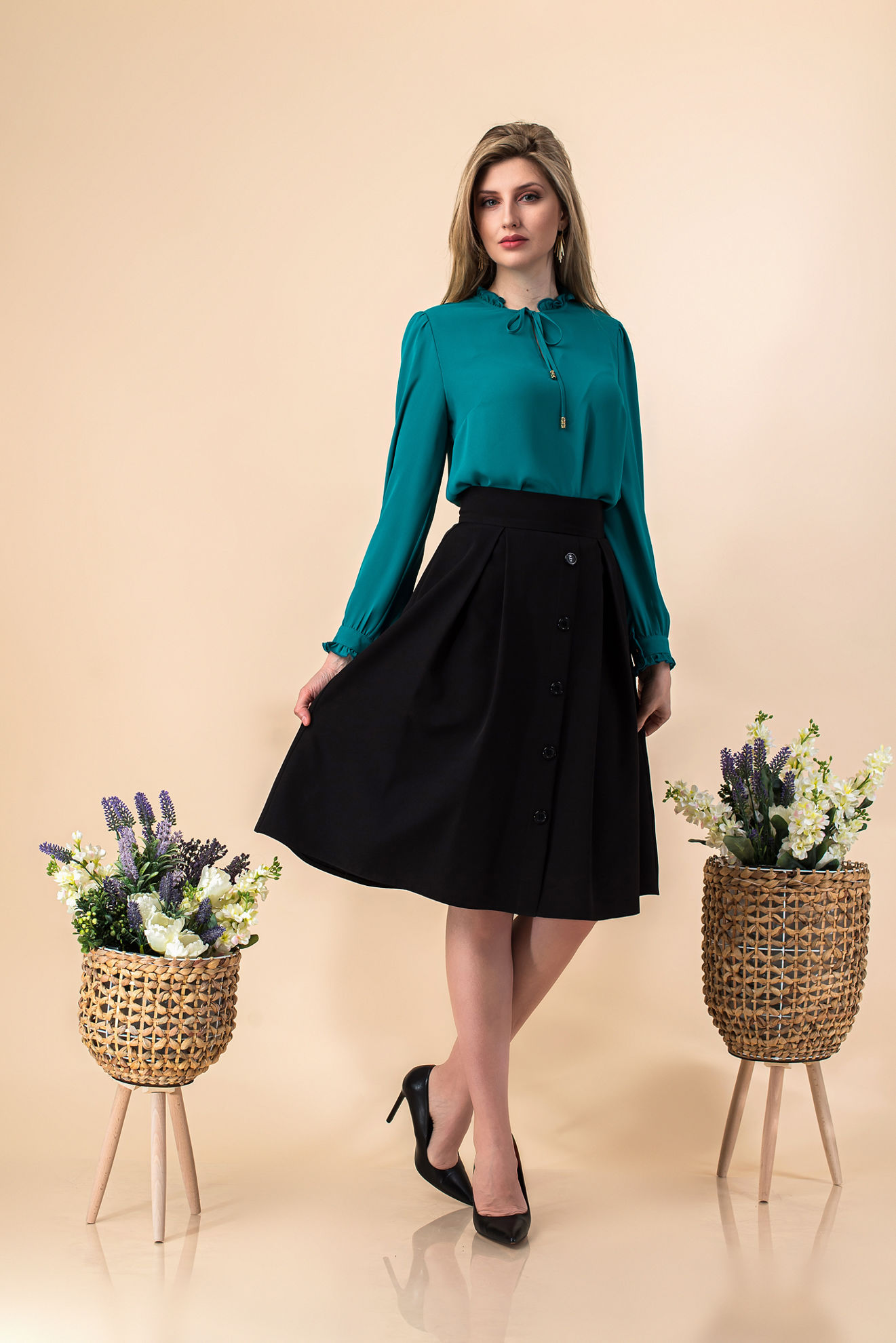 Valerio | Magazin online de fashion. Bluza Riana Turcoaz